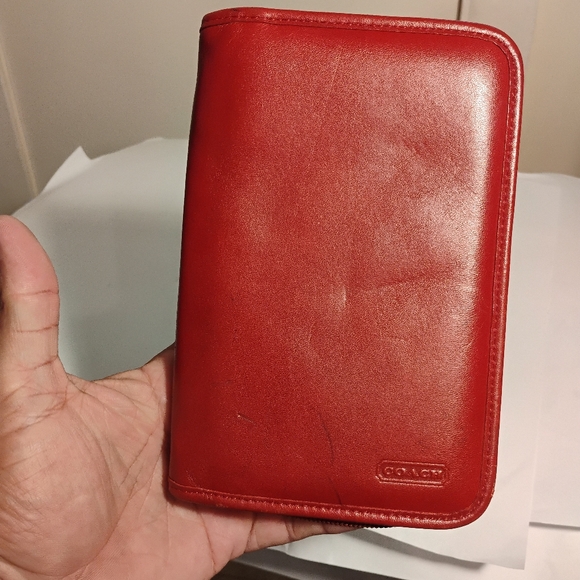 Coach | Accessories | Coach Red Rare Vintage Palm Organizer | Poshmark